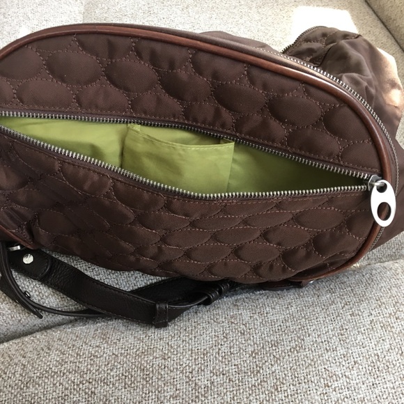 Mosey | Bags | Unique Mosey Brown Nylon Bag Folds Into Itself | Poshmark